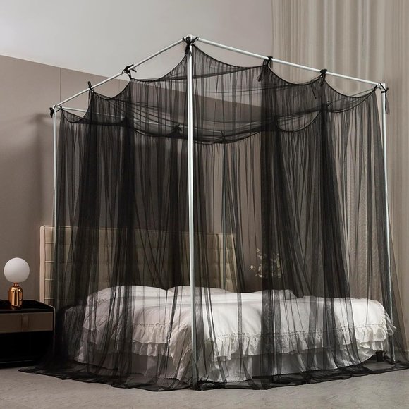 Boutique | Bedding | Black Sheer Net Fit Any Bed Mosquito Mesh Bedding ...